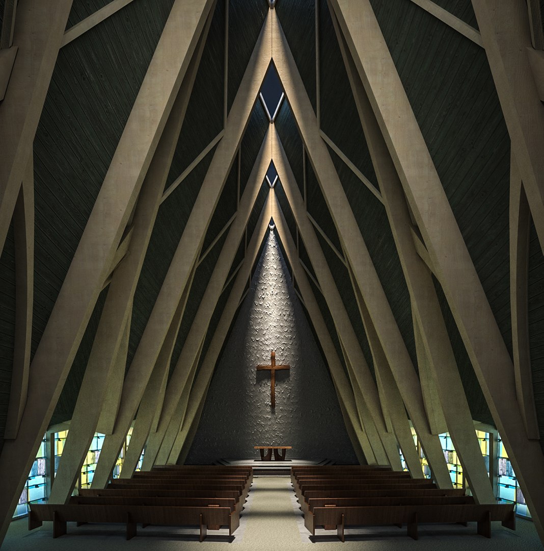 Church Interior 3D Model - TurboSquid 1310007