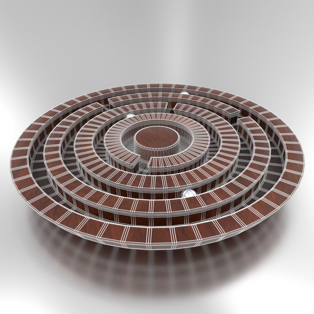 wooden maze 3d model