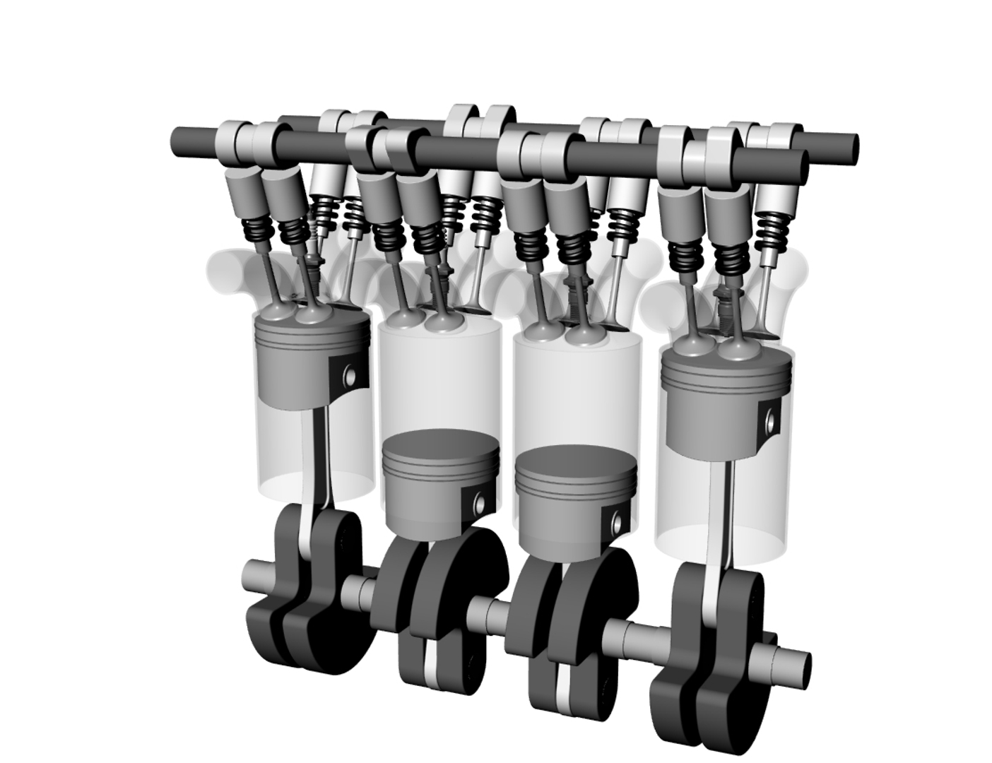 modelo 3d Automóvil 4 Ciclo Motor 16V Recto 4.3dm gratis - TurboSquid ...