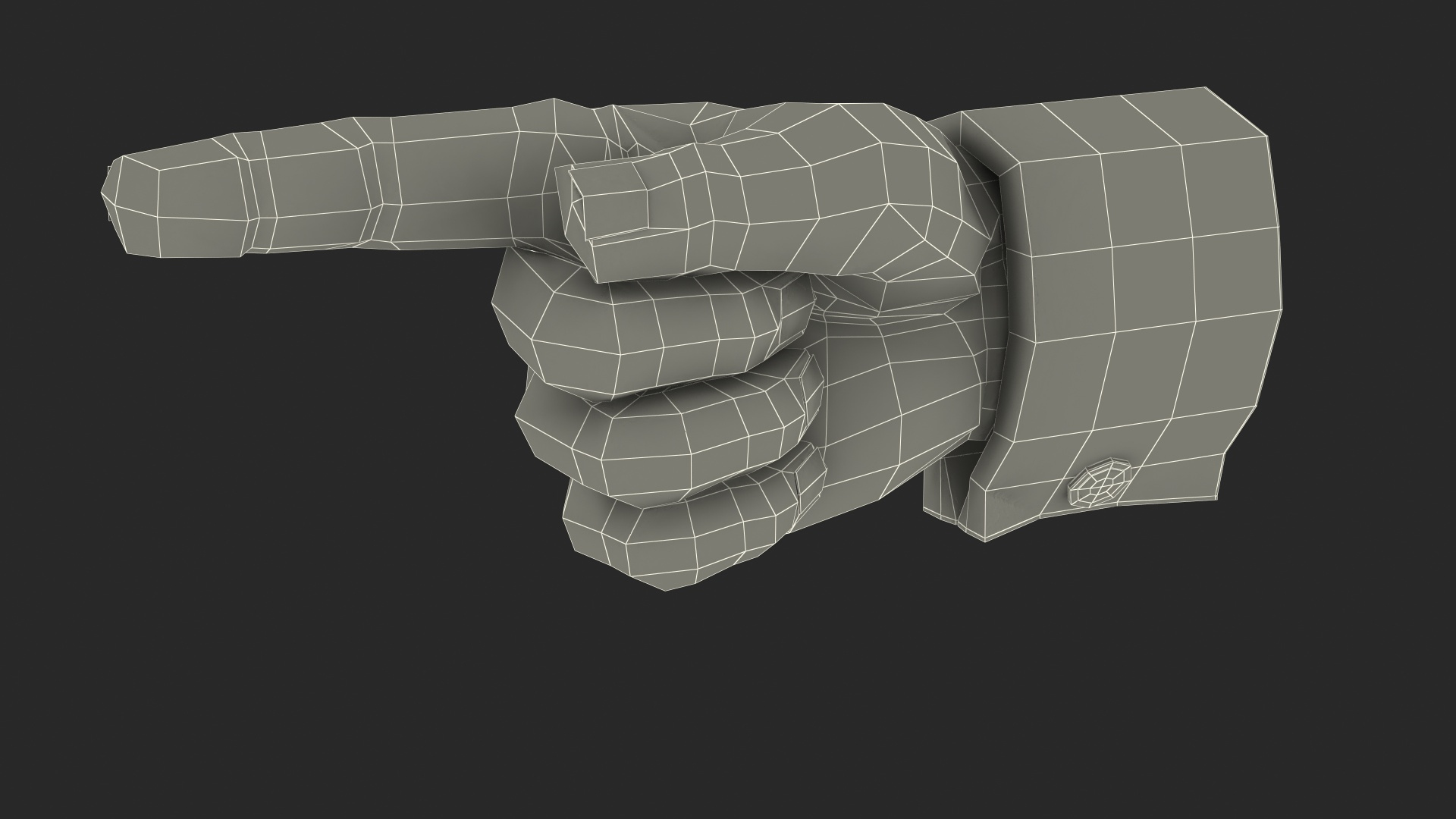 3D Cartoon Man Hand Pointing - TurboSquid 1516123