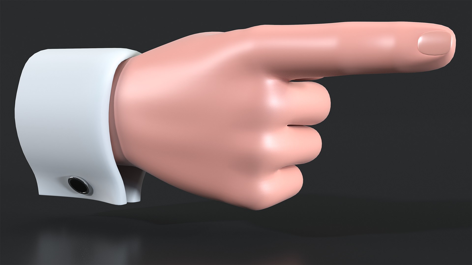 3D Cartoon Man Hand Pointing - TurboSquid 1516123