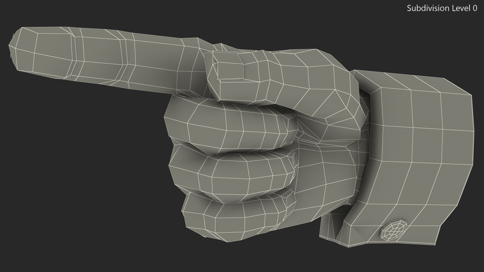 3D cartoon man hand pointing - TurboSquid 1516123