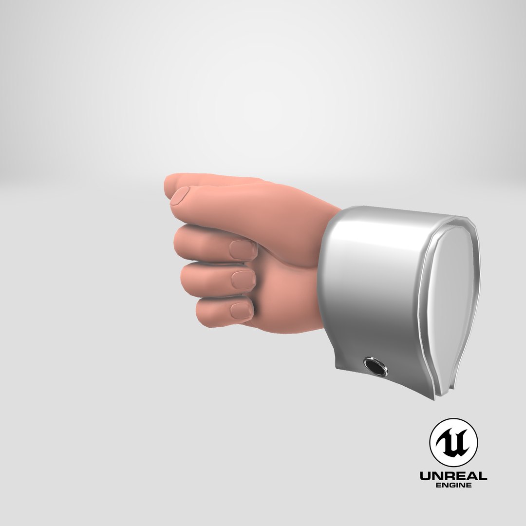 3D cartoon man hand pointing - TurboSquid 1516123