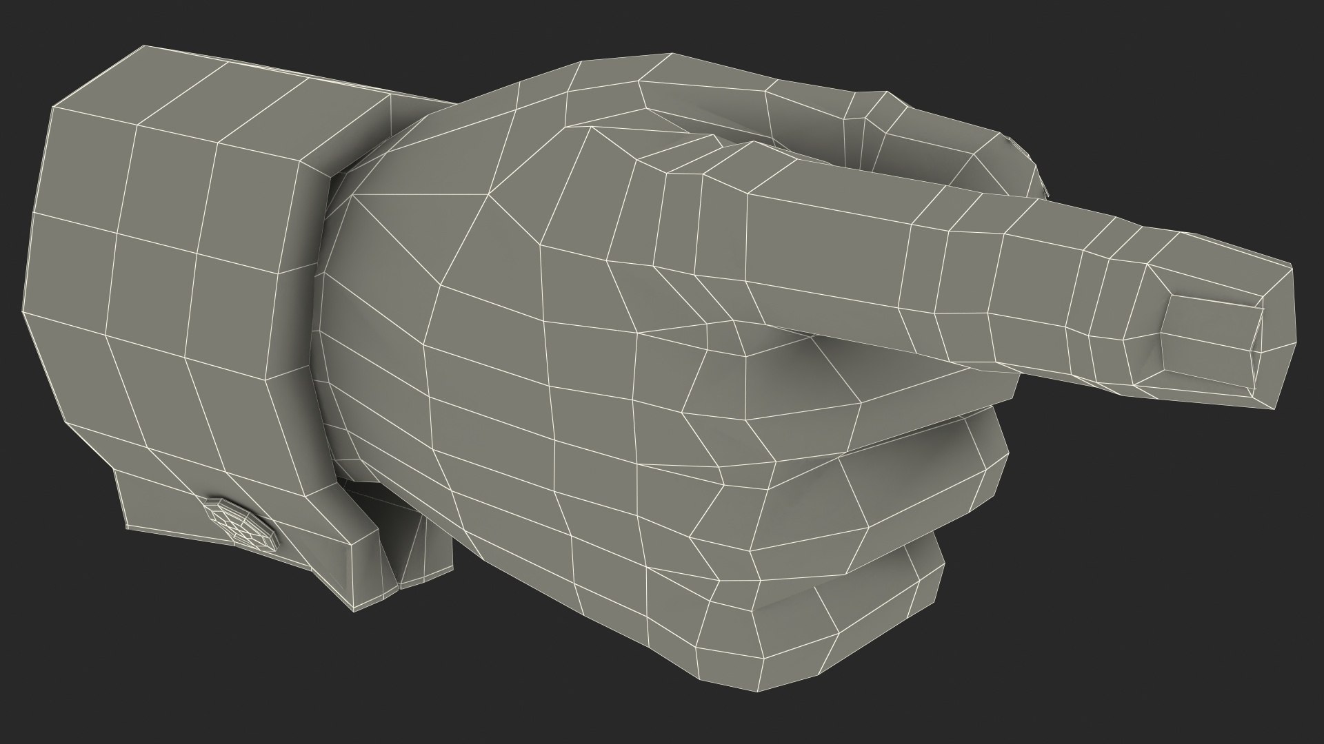 3D cartoon man hand pointing - TurboSquid 1516123