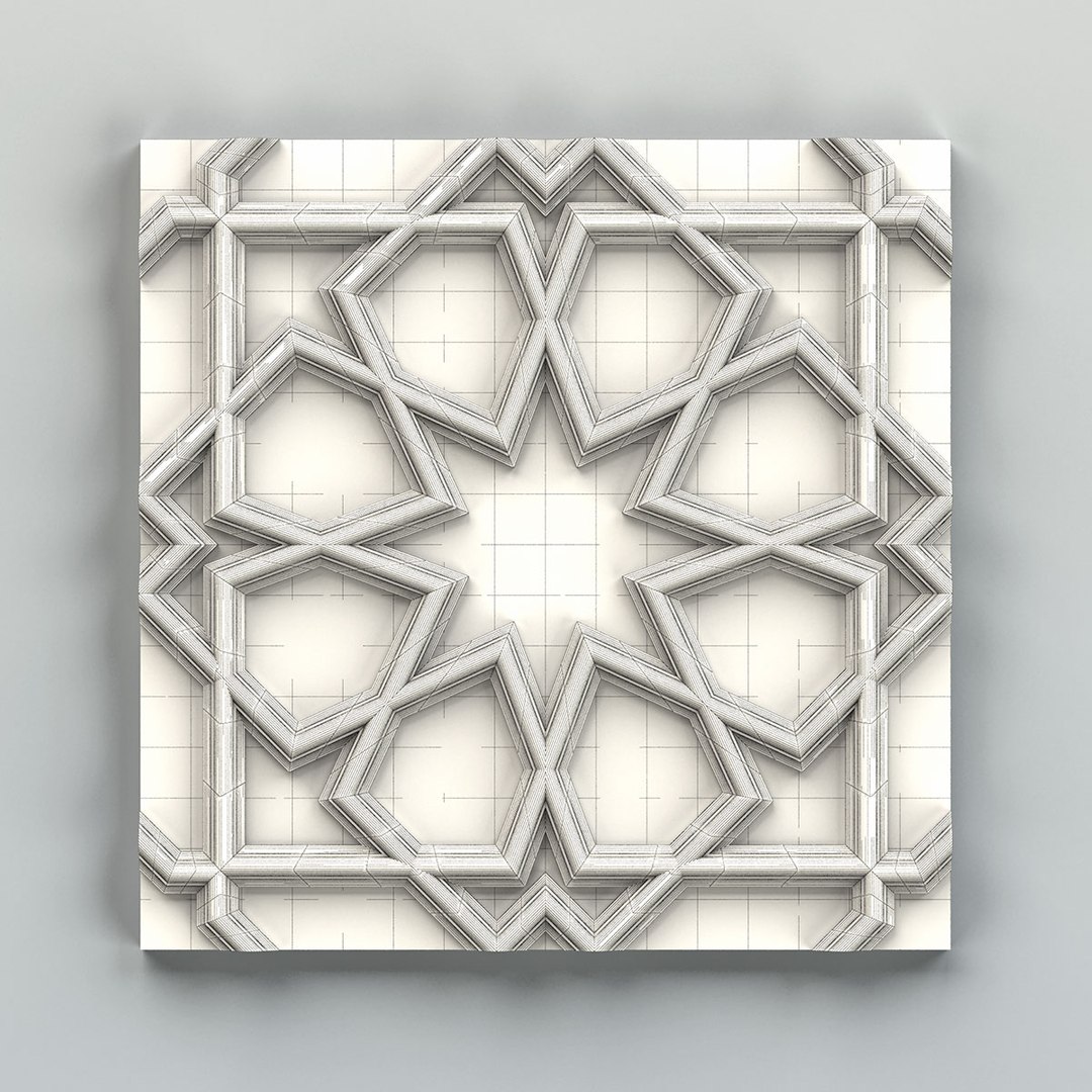 3D Wall Panel 032 Arabic Model - TurboSquid 1974317