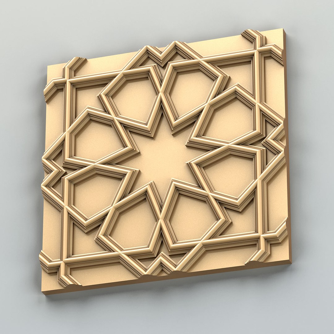 3D Wall Panel 032 Arabic Model - TurboSquid 1974317