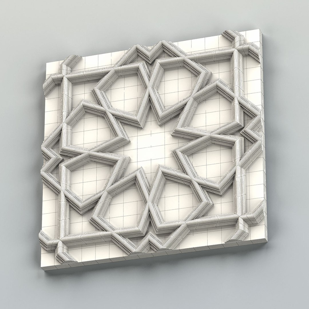 3D Wall Panel 032 Arabic Model - TurboSquid 1974317