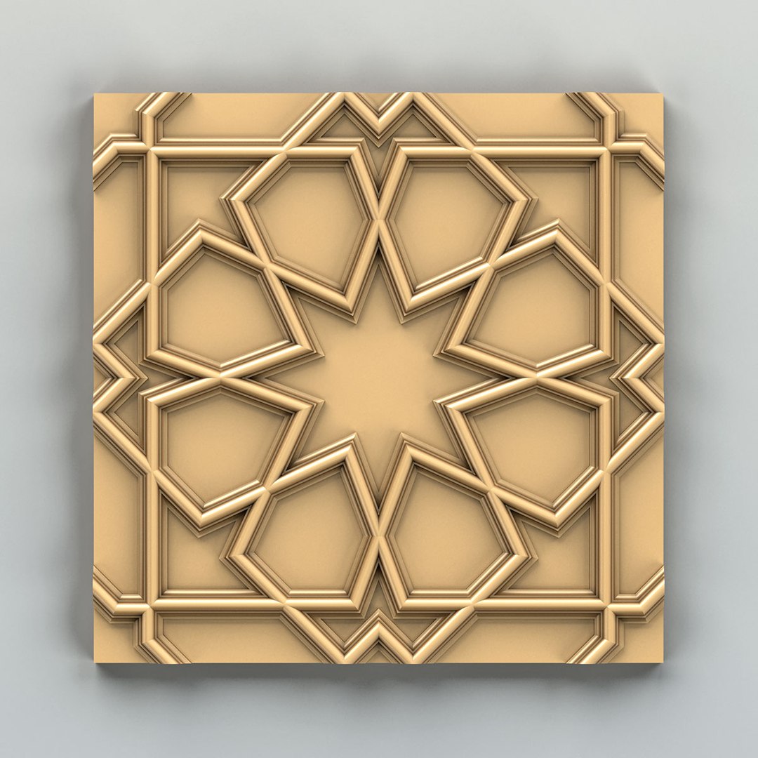 3D Wall Panel 032 Arabic Model - TurboSquid 1974317