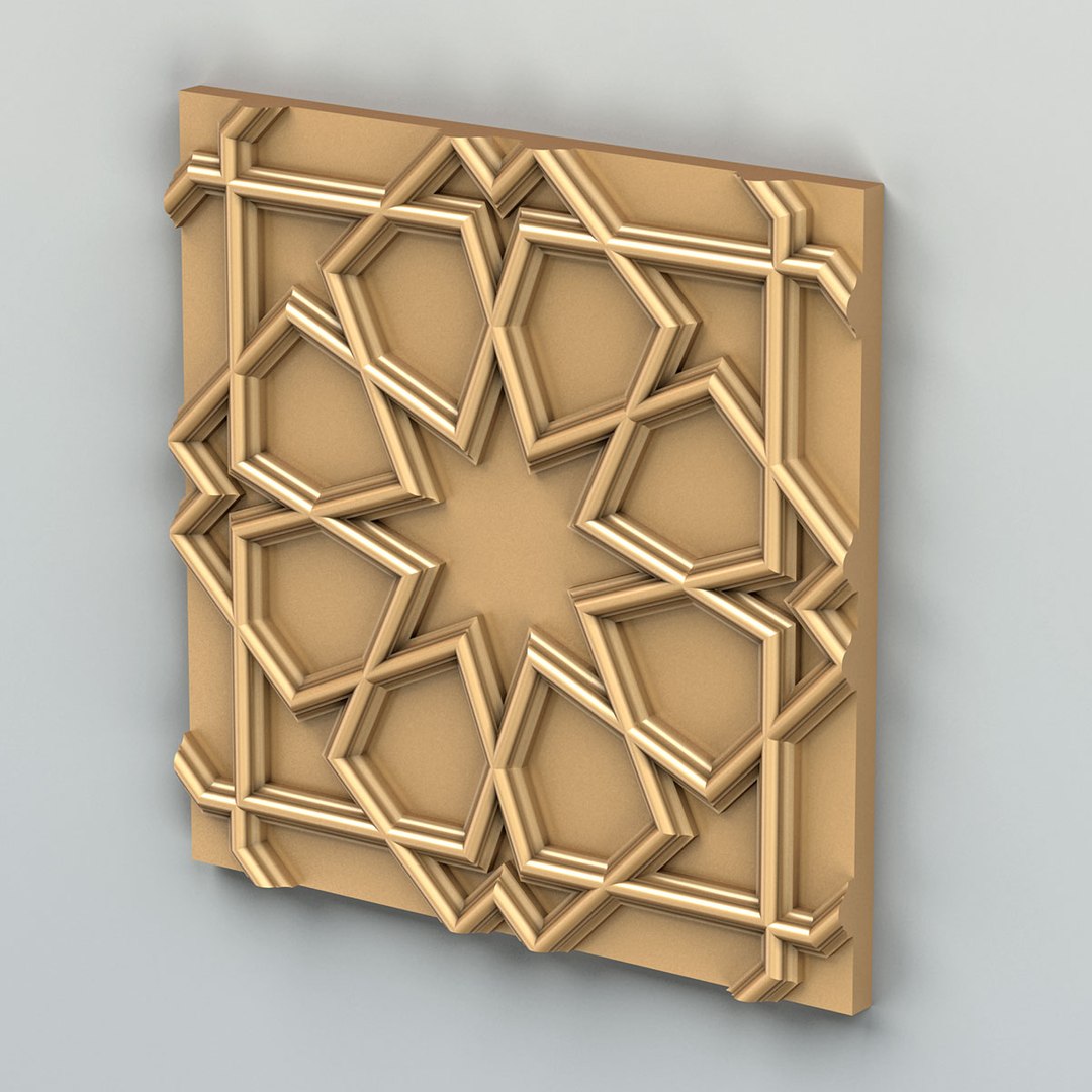 3D Wall Panel 032 Arabic Model - TurboSquid 1974317