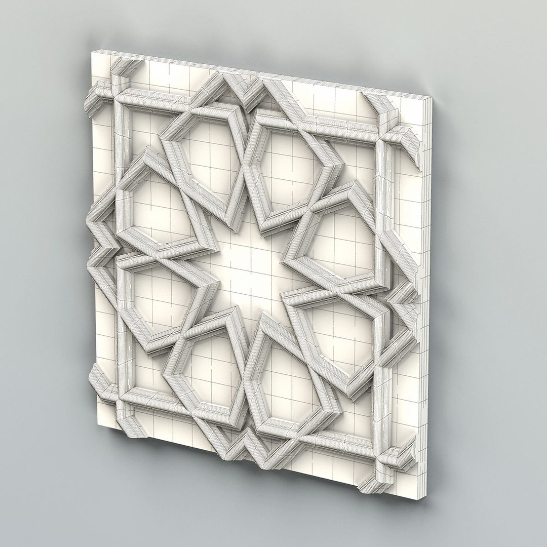 3D Wall Panel 032 Arabic Model - TurboSquid 1974317