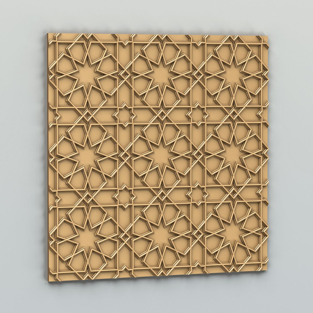 3D Wall Panel 032 Arabic Model - TurboSquid 1974317