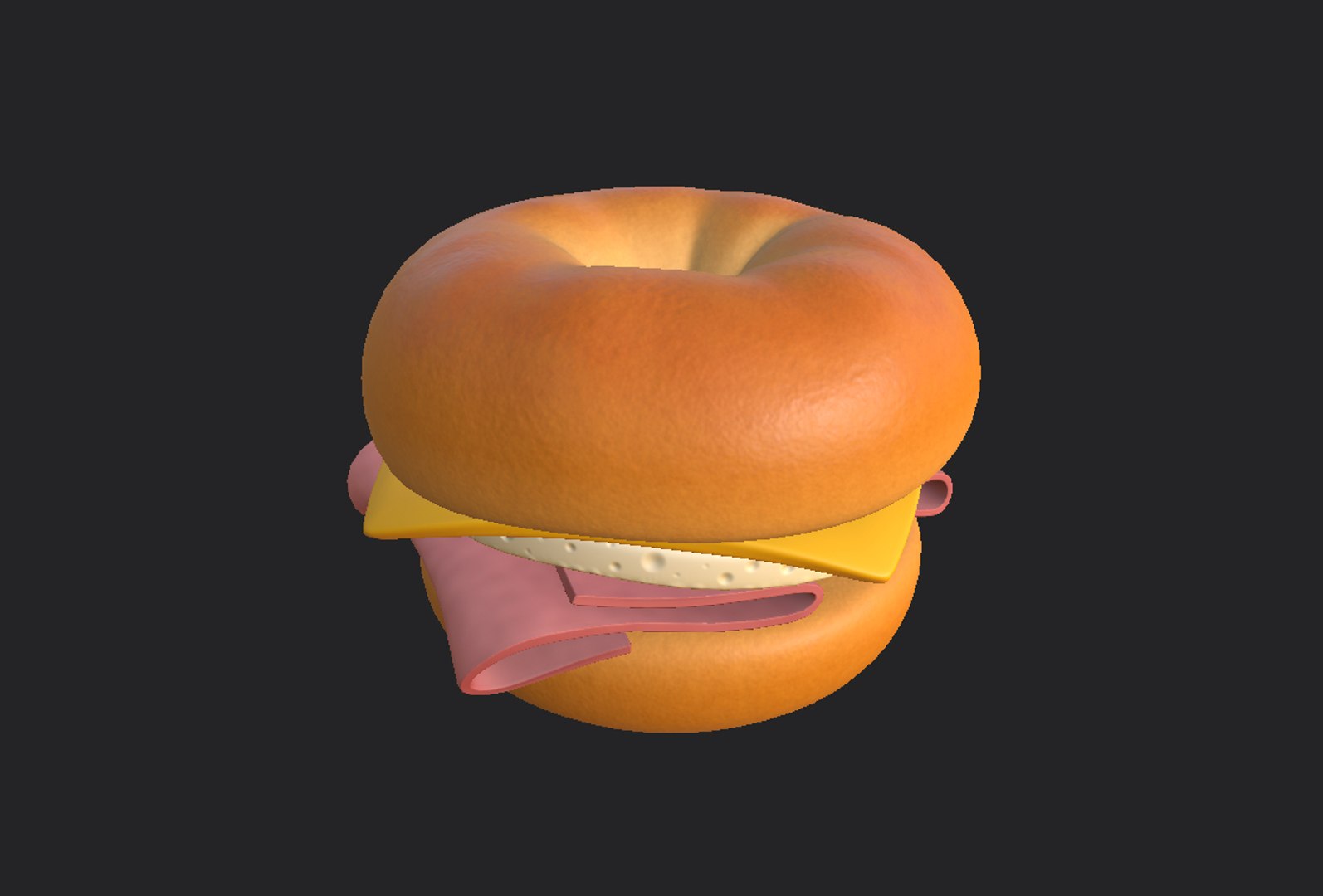 3D Bagel Food Model - TurboSquid 1464036
