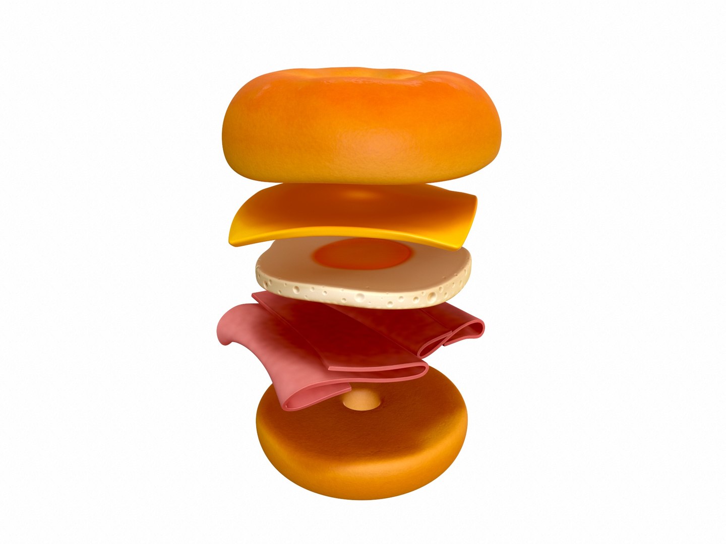 3D Bagel Food Model - TurboSquid 1464036