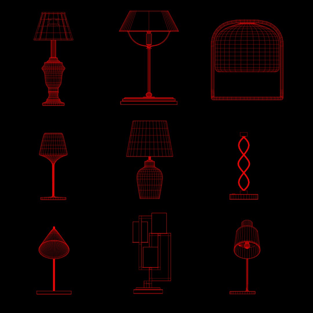 Bedside Lamp Collection 3D Model - TurboSquid 2185822