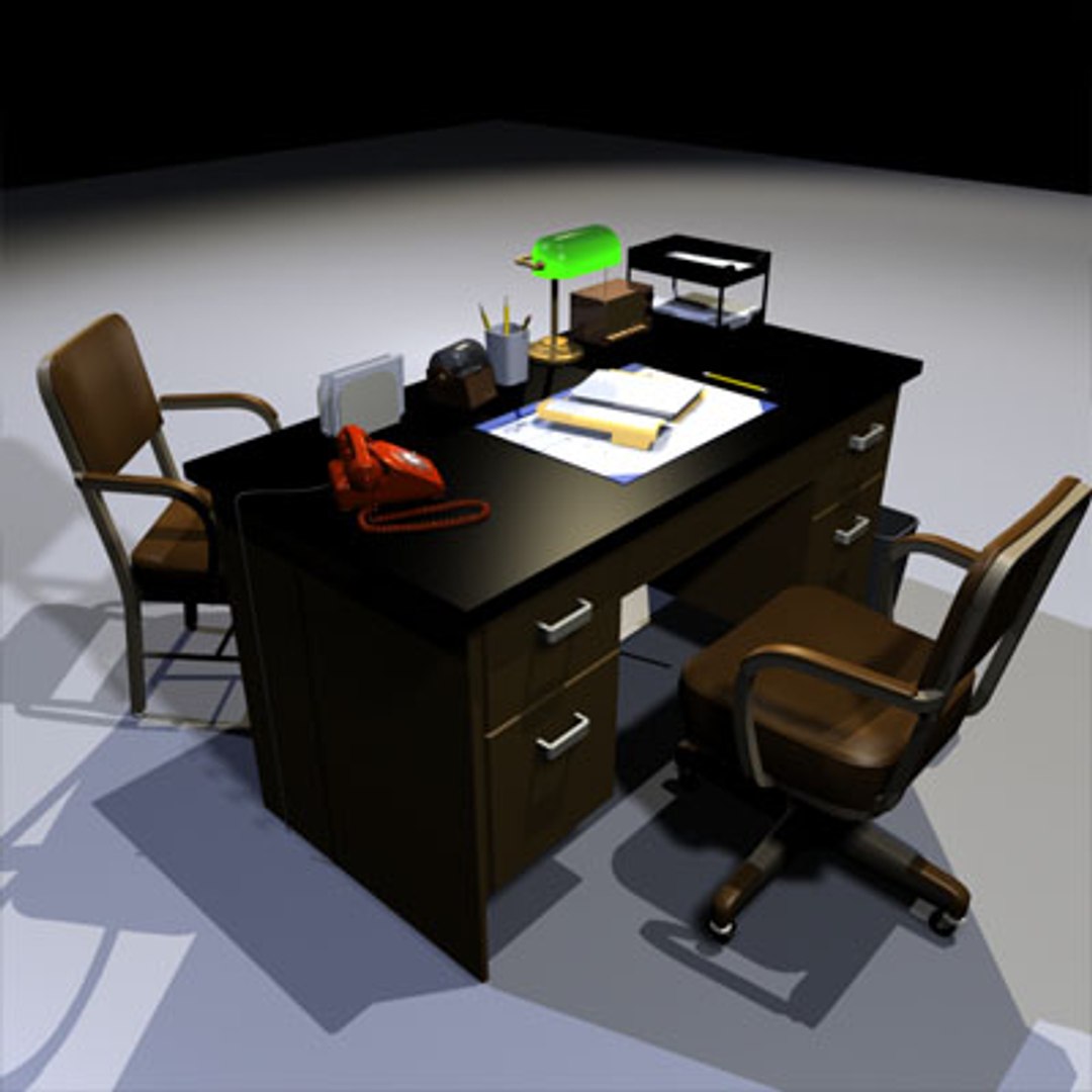 Desk Prop 01 3ds