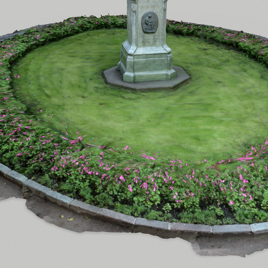 3D Lomonosov Monument Flowerbed Model - TurboSquid 1438011