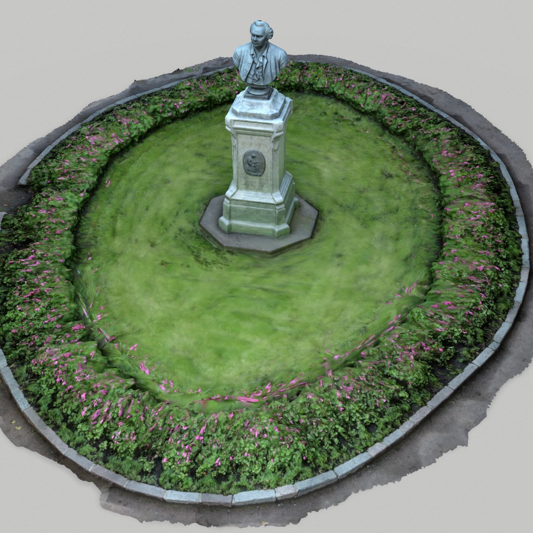 3D Lomonosov Monument Flowerbed Model - TurboSquid 1438011