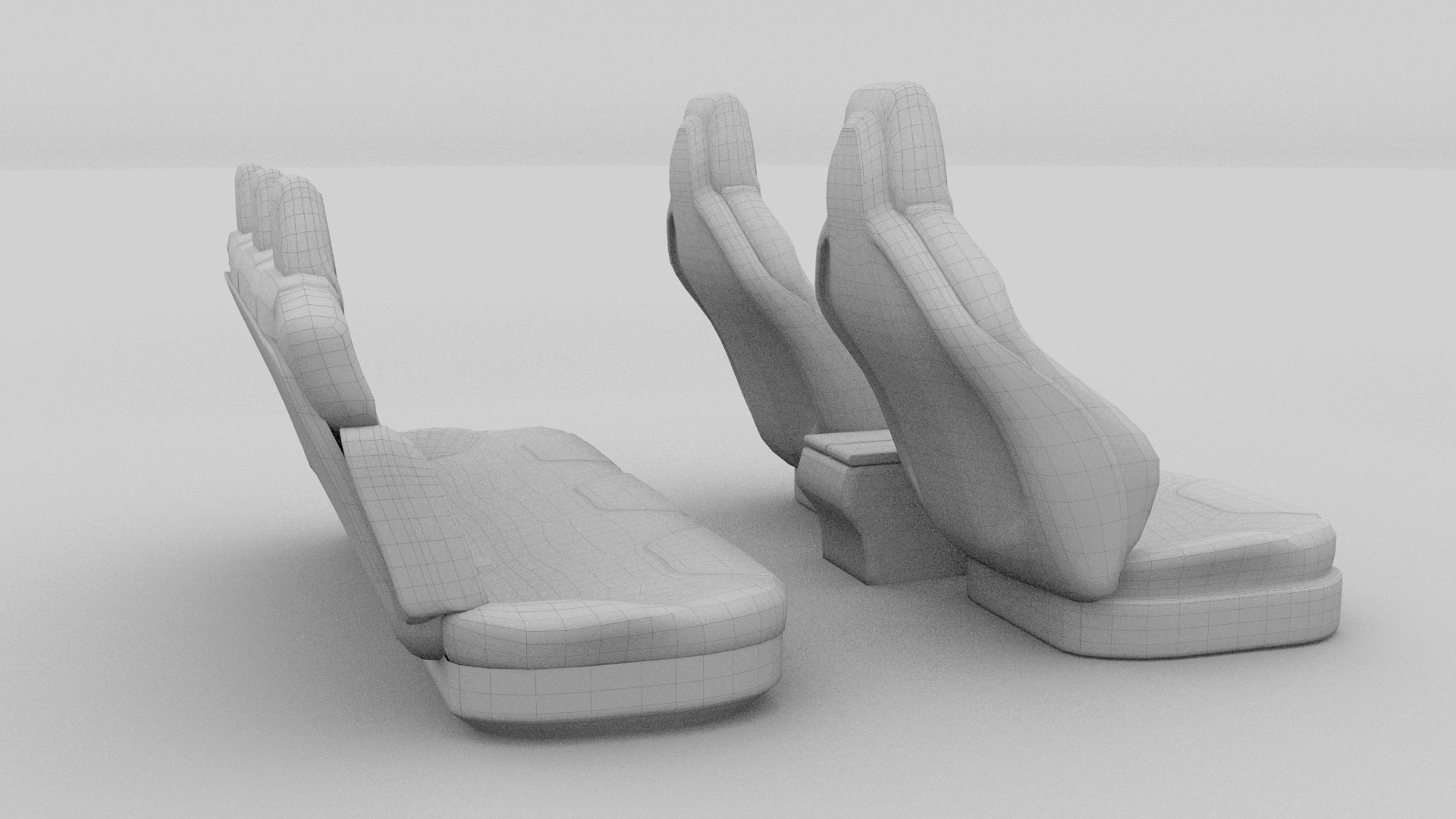 3d Tesla S Seats
