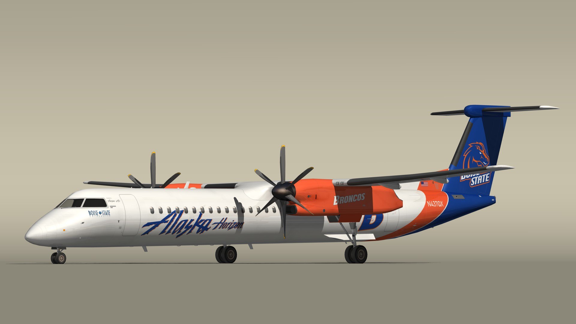 Dash 8 Horizon Air 3D Model - TurboSquid 2162585