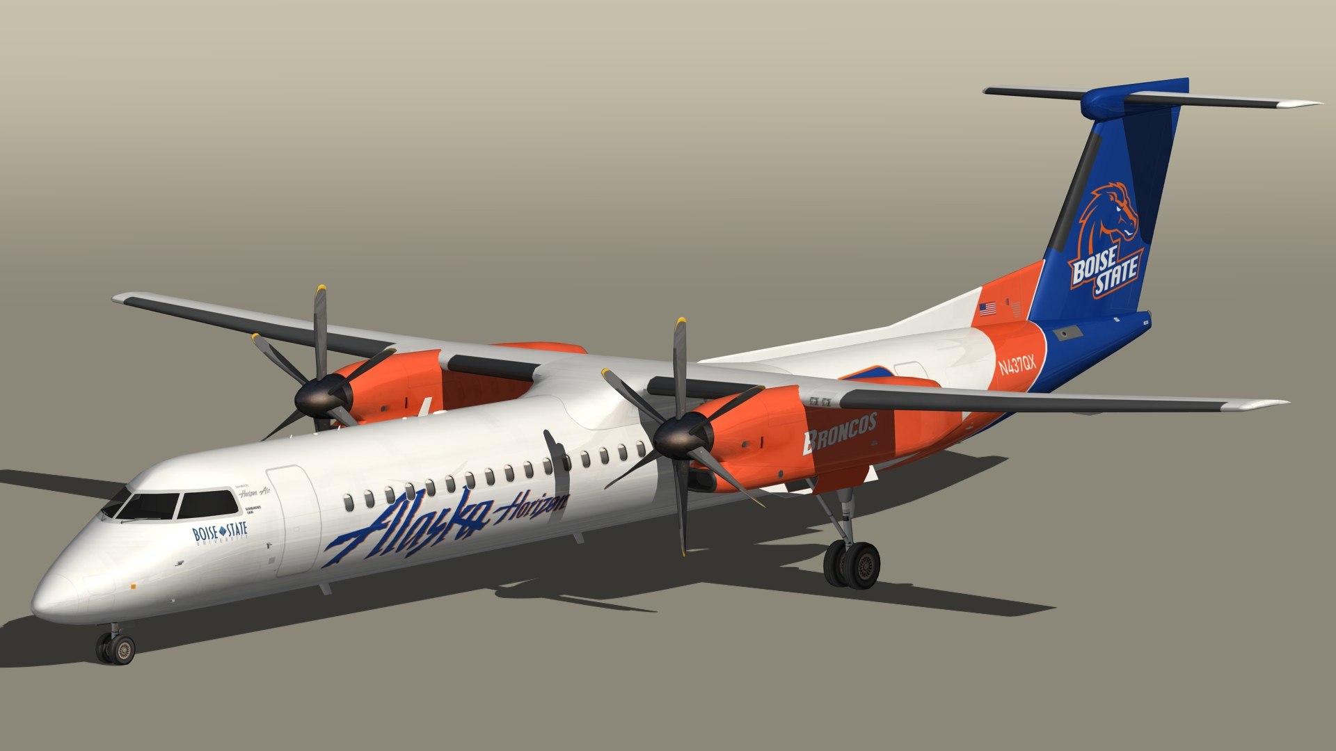 Dash 8 Horizon Air 3D Model - TurboSquid 2162585