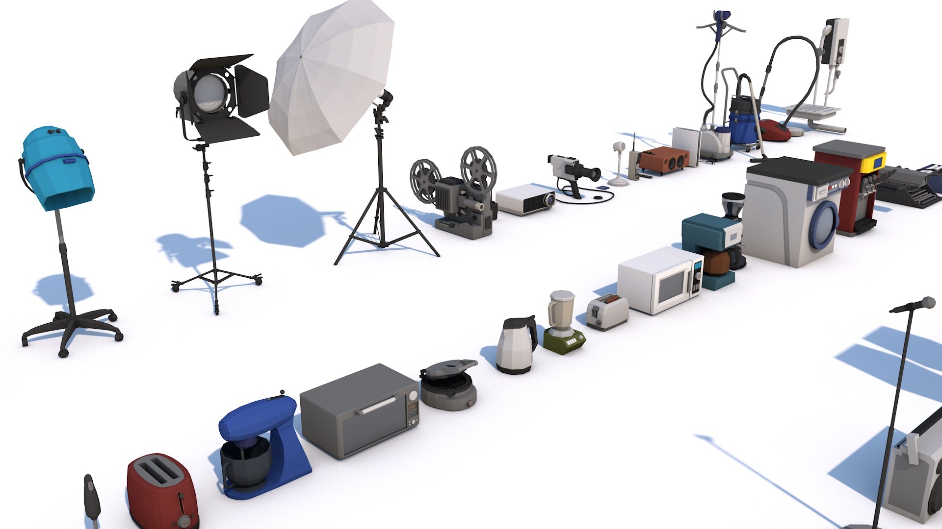 70 Interior Electronic Collection Pack For Game Ready 3D Model ...