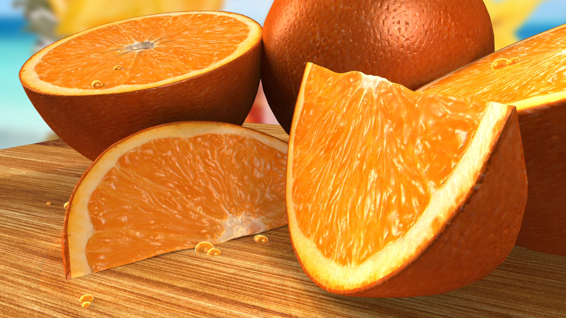 3d Oranges Model