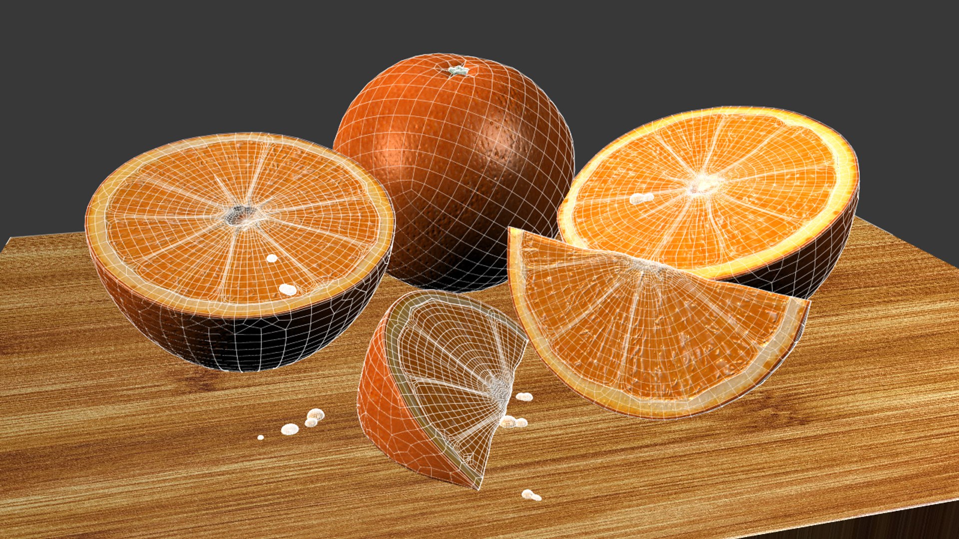3d Oranges Model