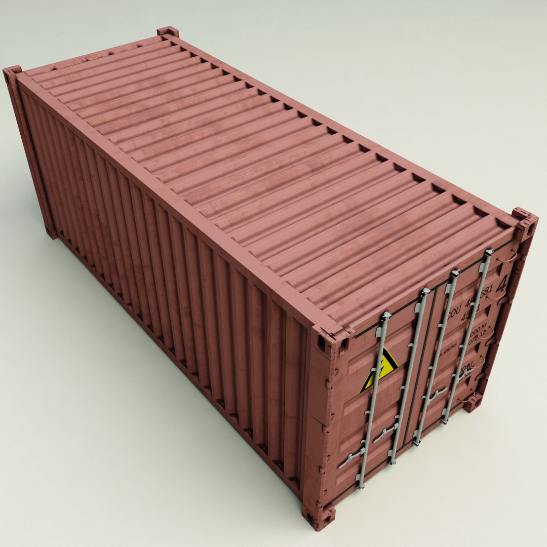 3d containers set modelled