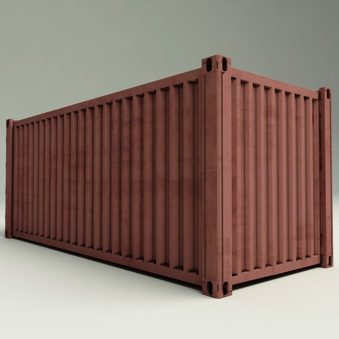 3d containers set modelled