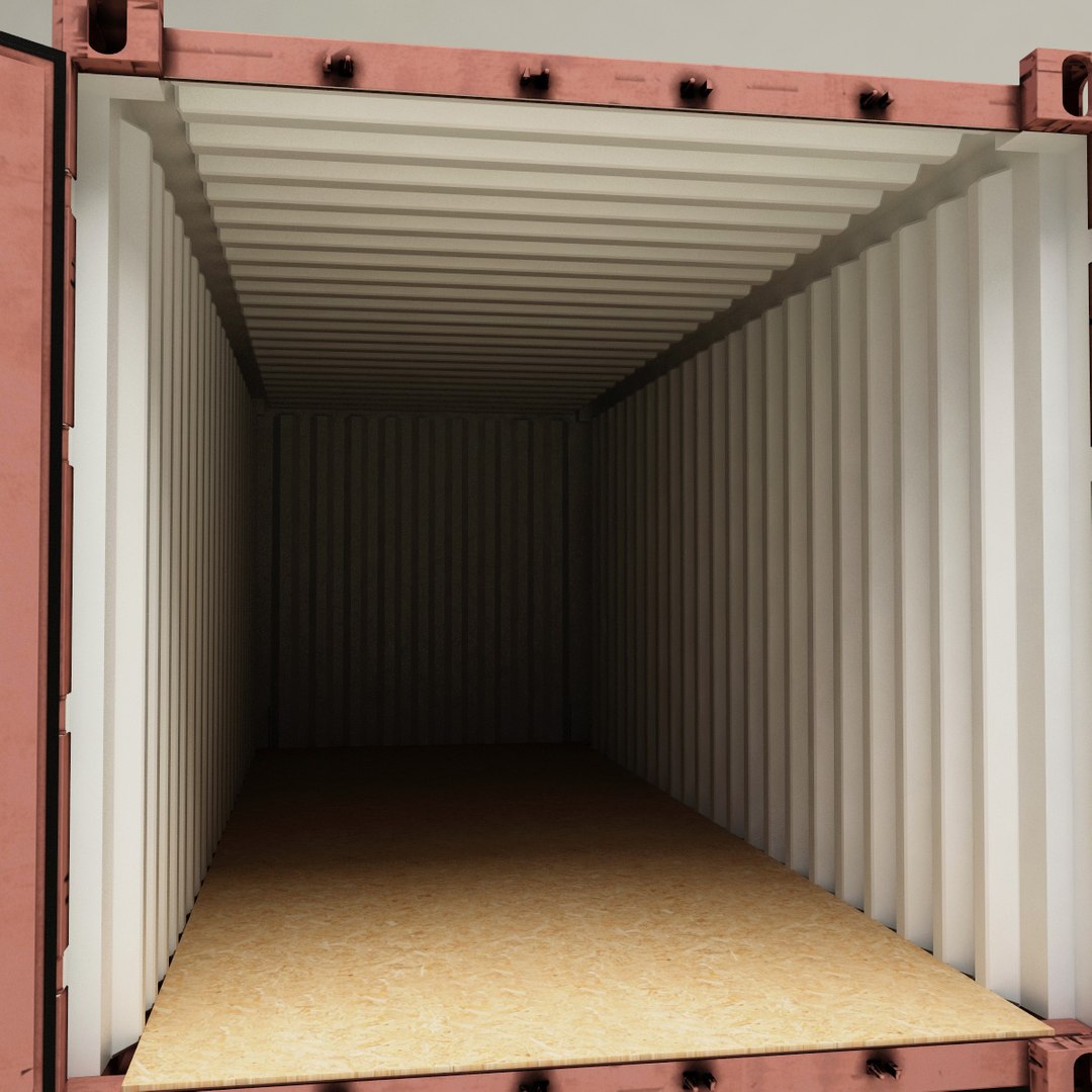 3d containers set modelled