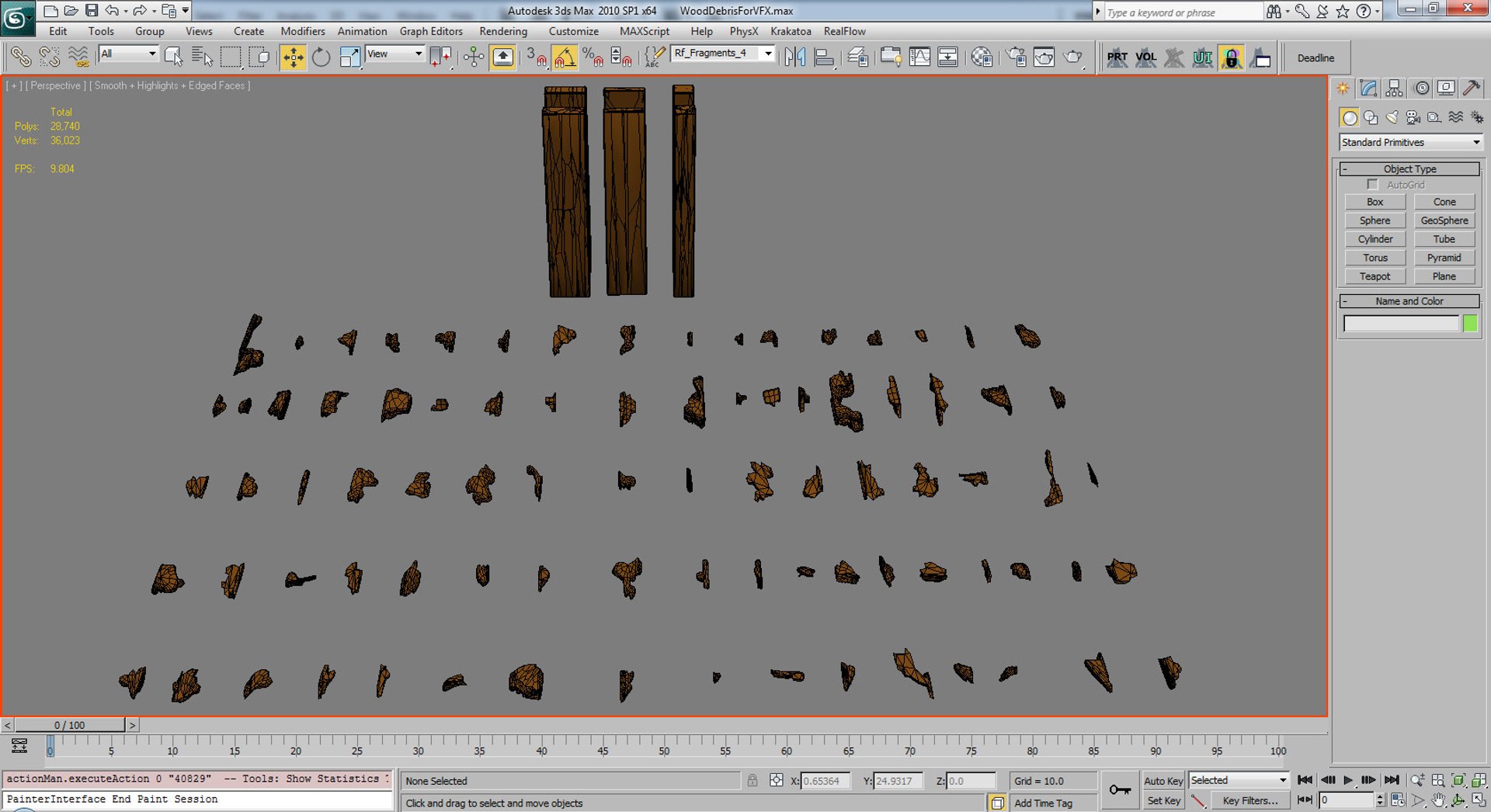 3d Model Vfx Wood Debris