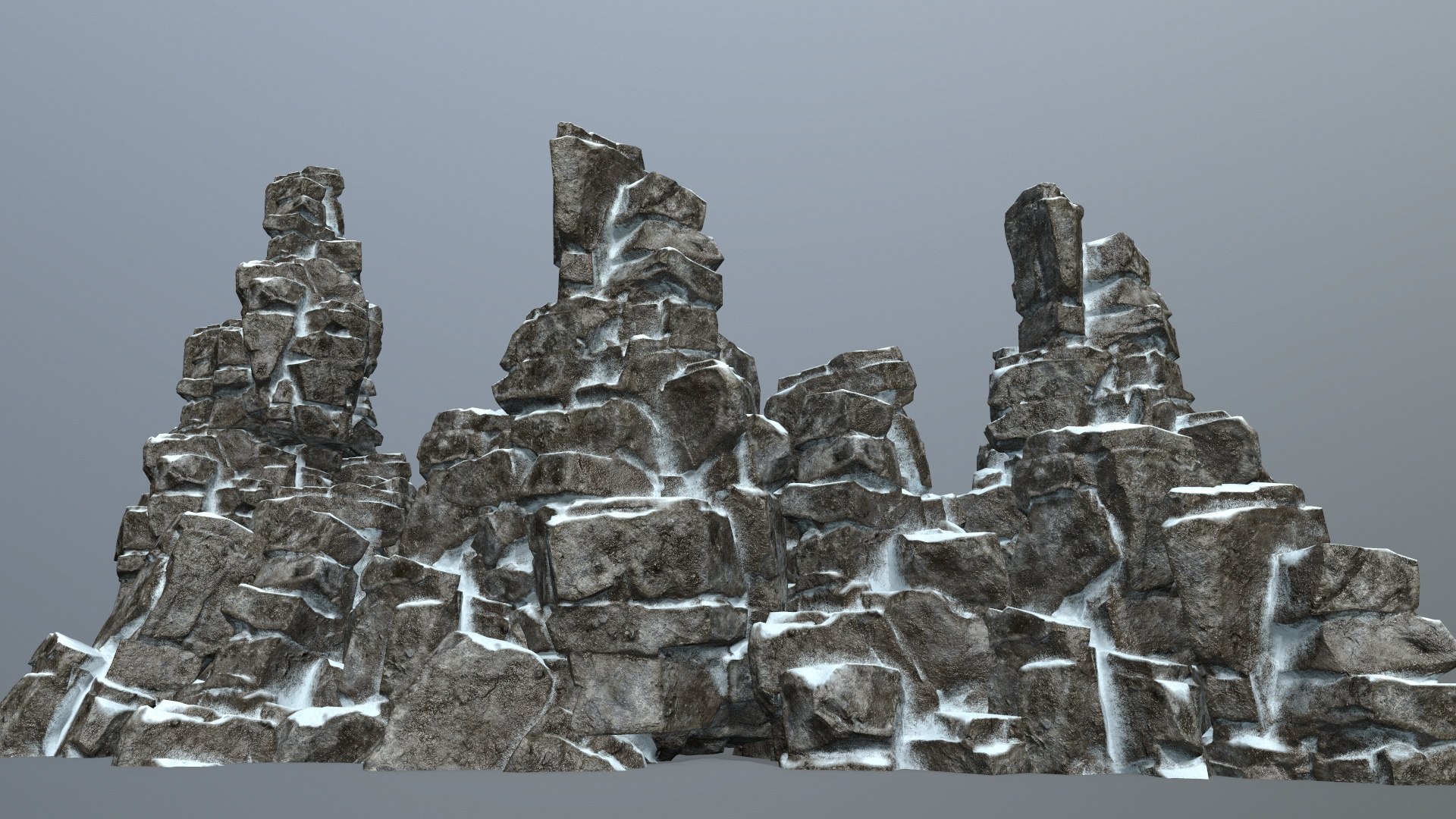 Snow Rocks 3D Model - TurboSquid 2047784