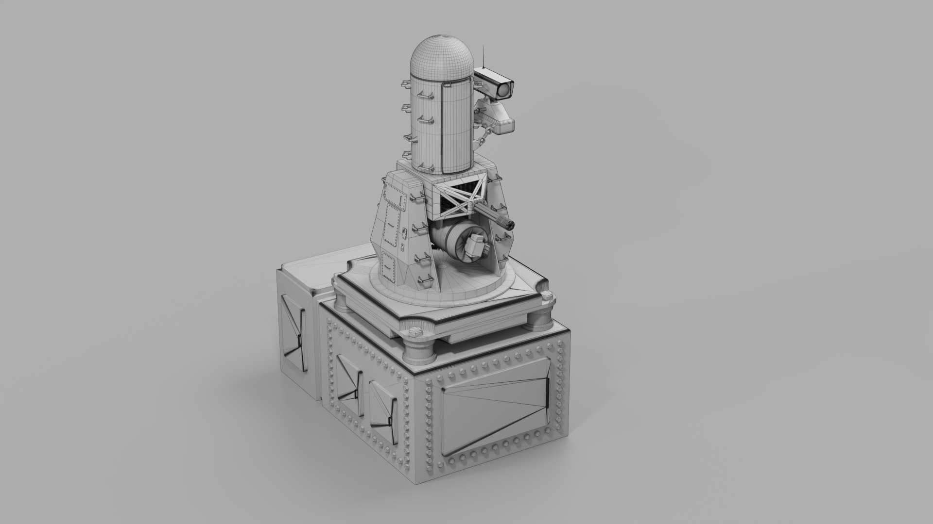 CIWS Mark 15 Phalanx Anti Missile Weapon System 3D Model - TurboSquid ...
