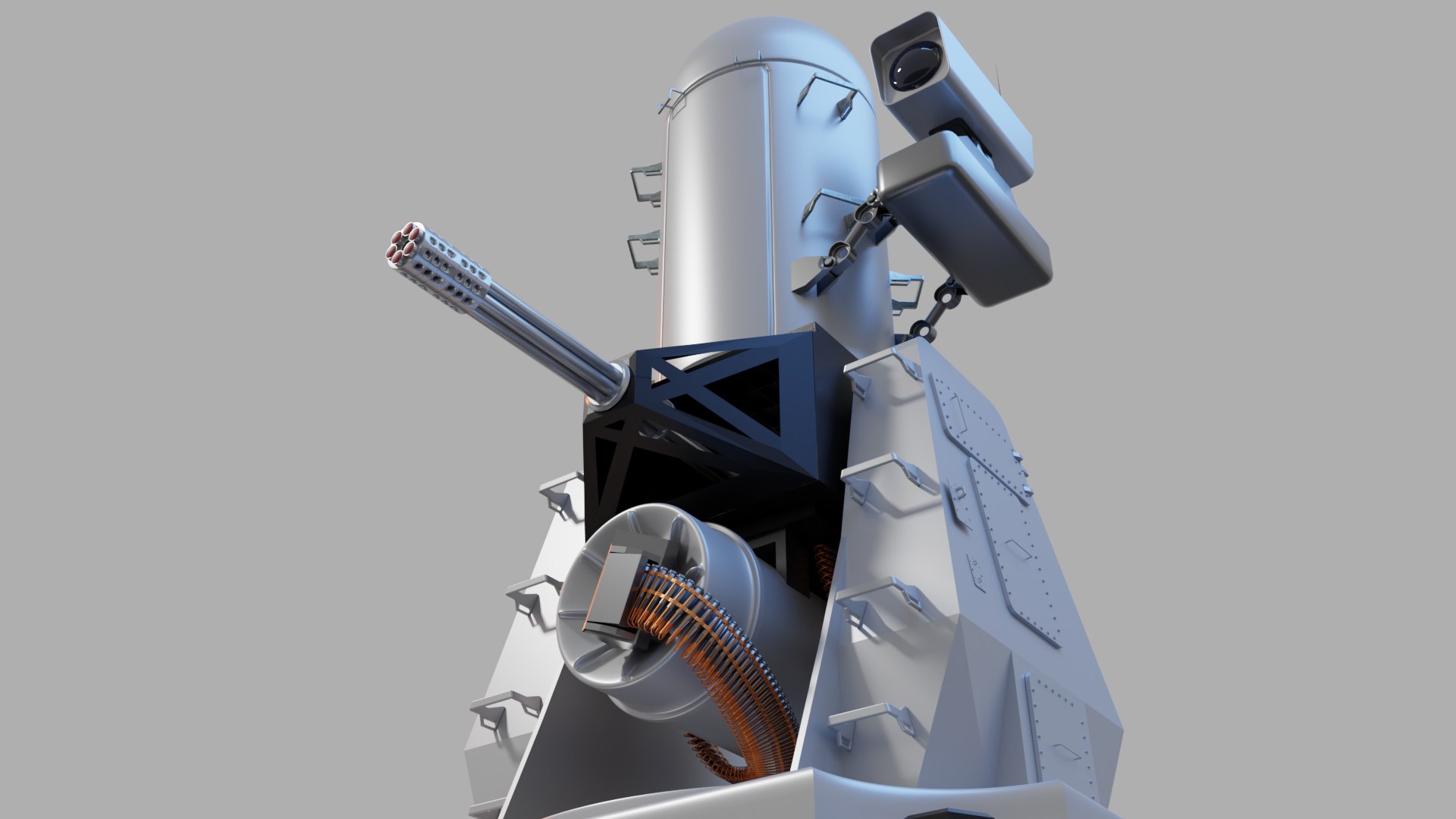 CIWS Mark 15 Phalanx Anti Missile Weapon System 3D Model - TurboSquid ...