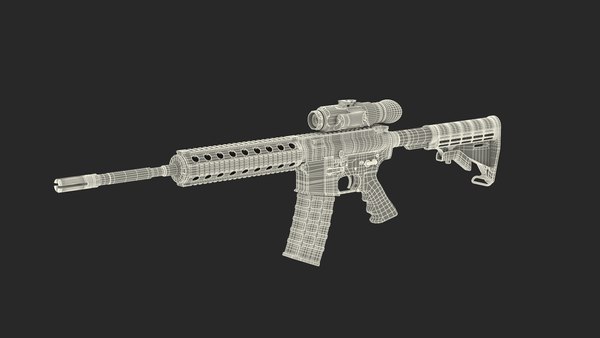 3D model assault rifle thermal weapon - TurboSquid 1586206