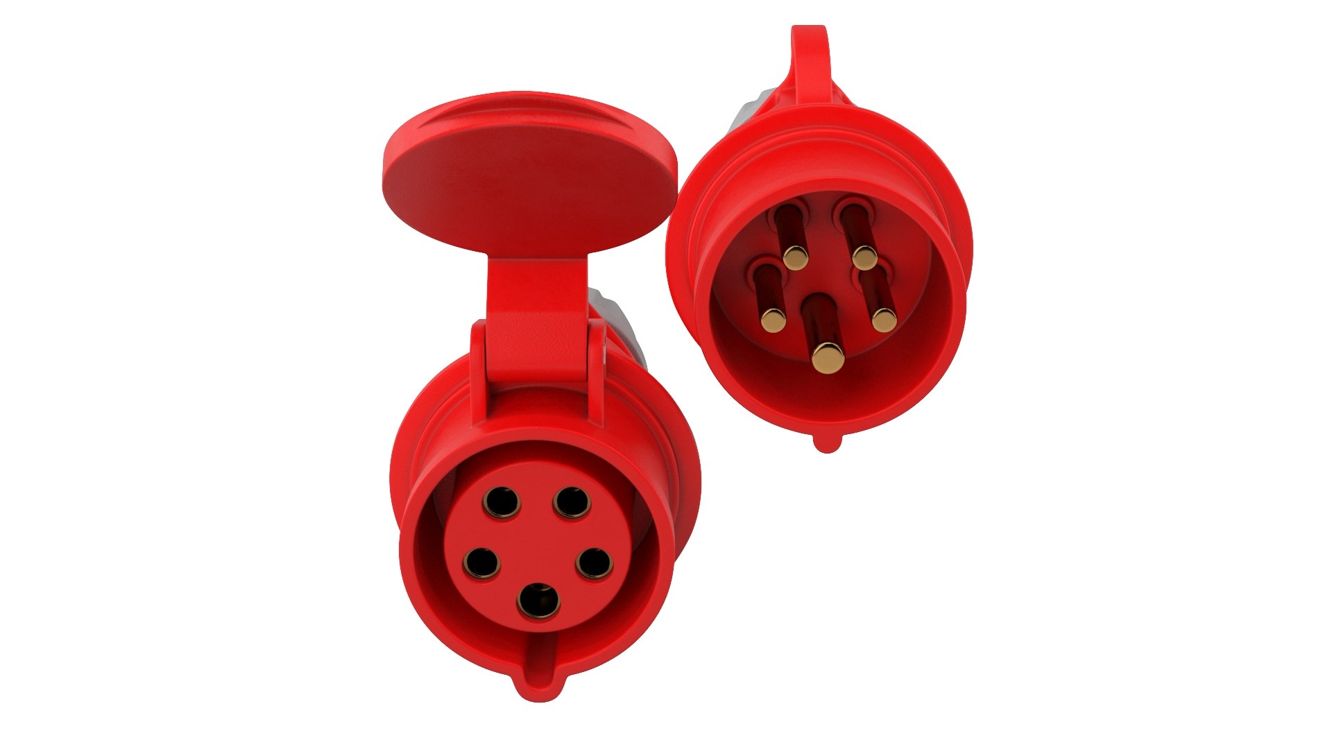 3D Three Phase Plug Model - TurboSquid 1818076