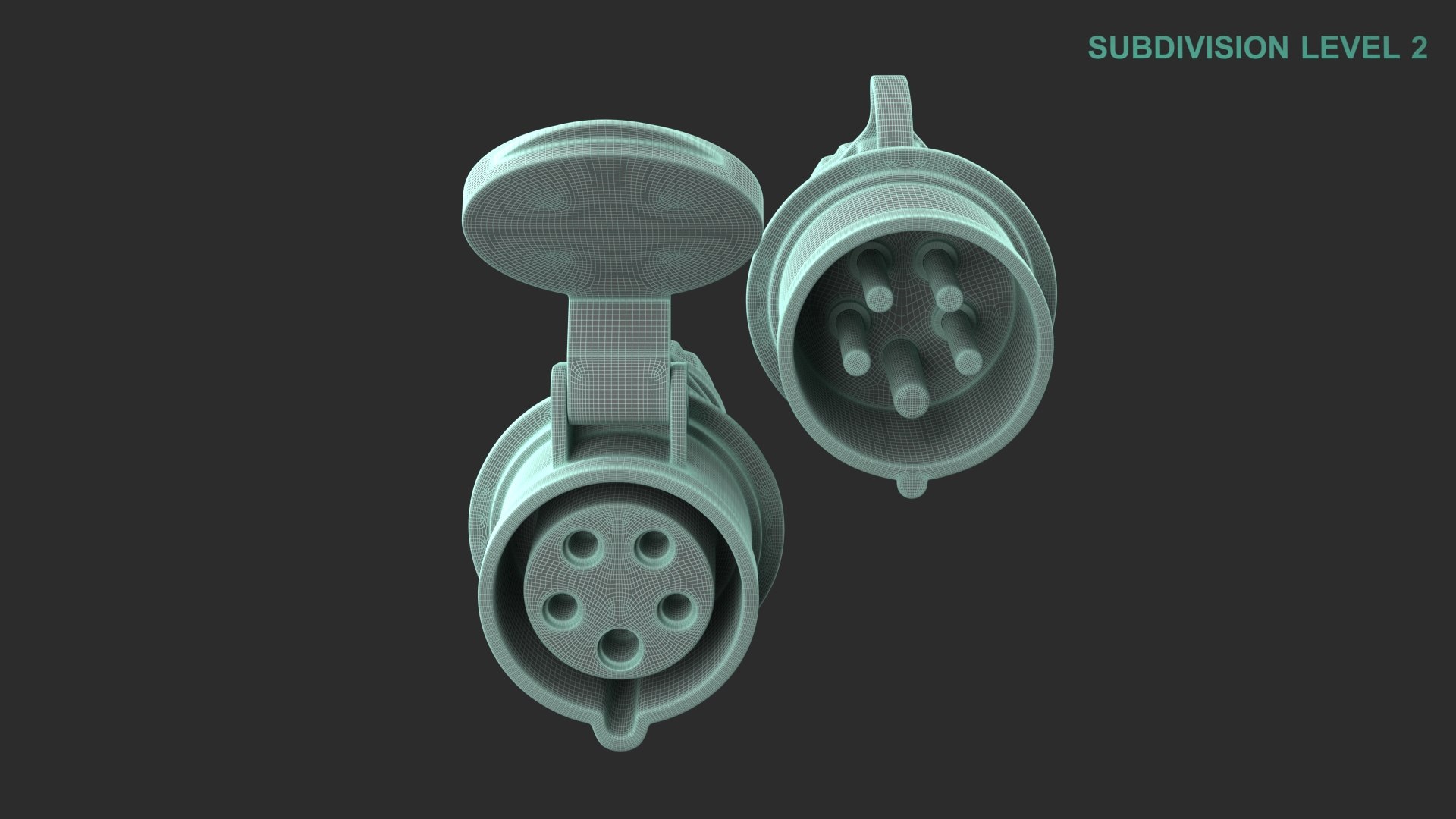 3D Three Phase Plug Model - TurboSquid 1818076