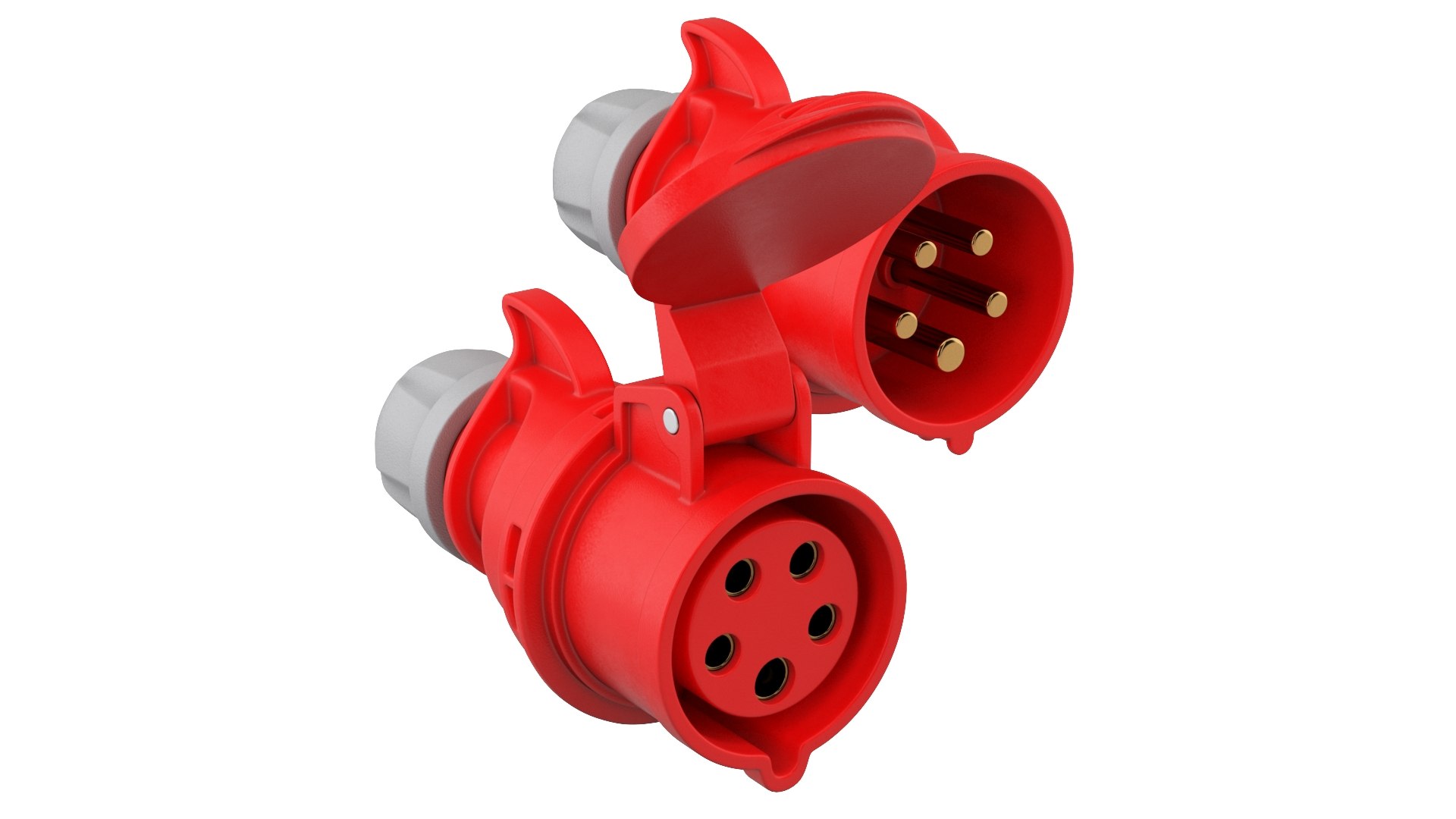 3D Three Phase Plug Model - TurboSquid 1818076