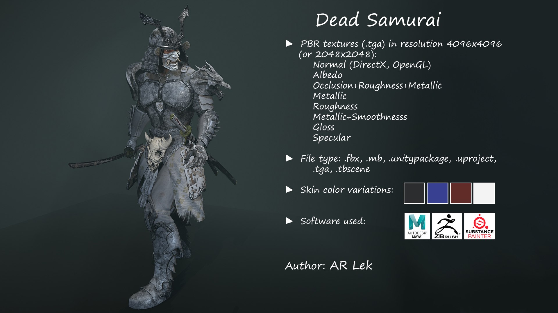 3D Dead Samurai - TurboSquid 1736563
