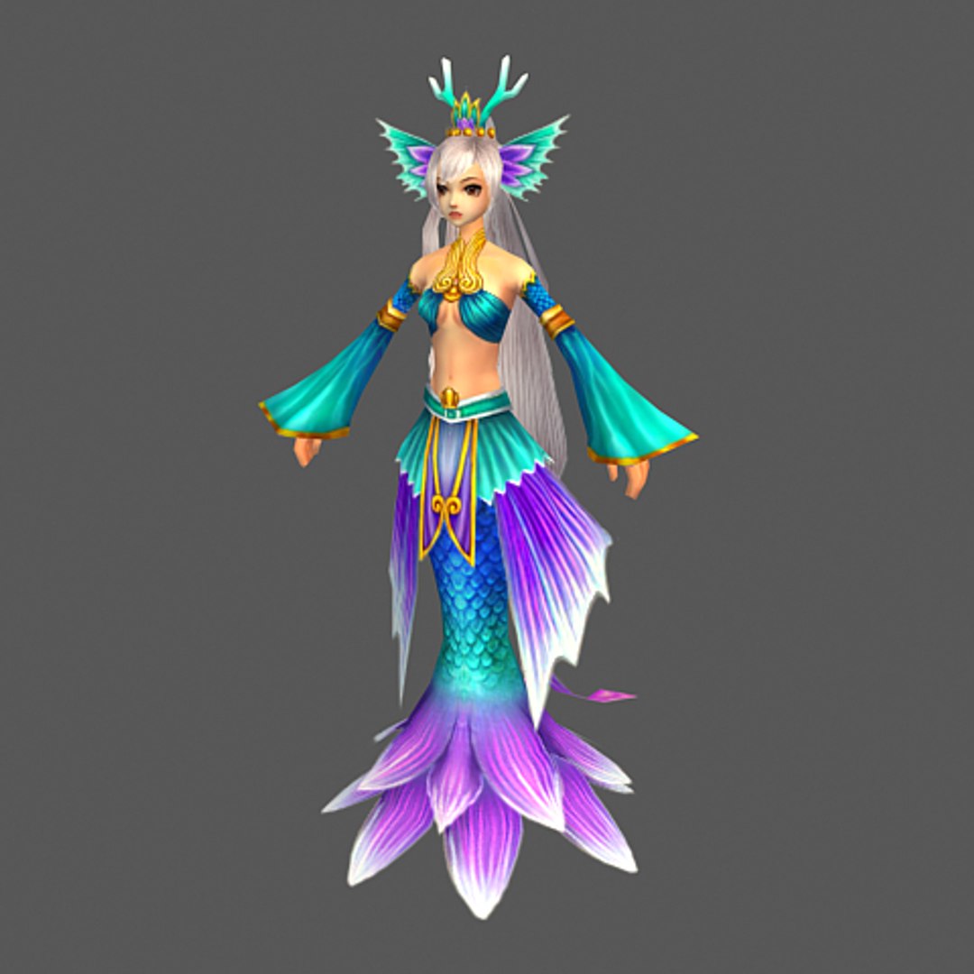 Mermaid Npc 3d Max