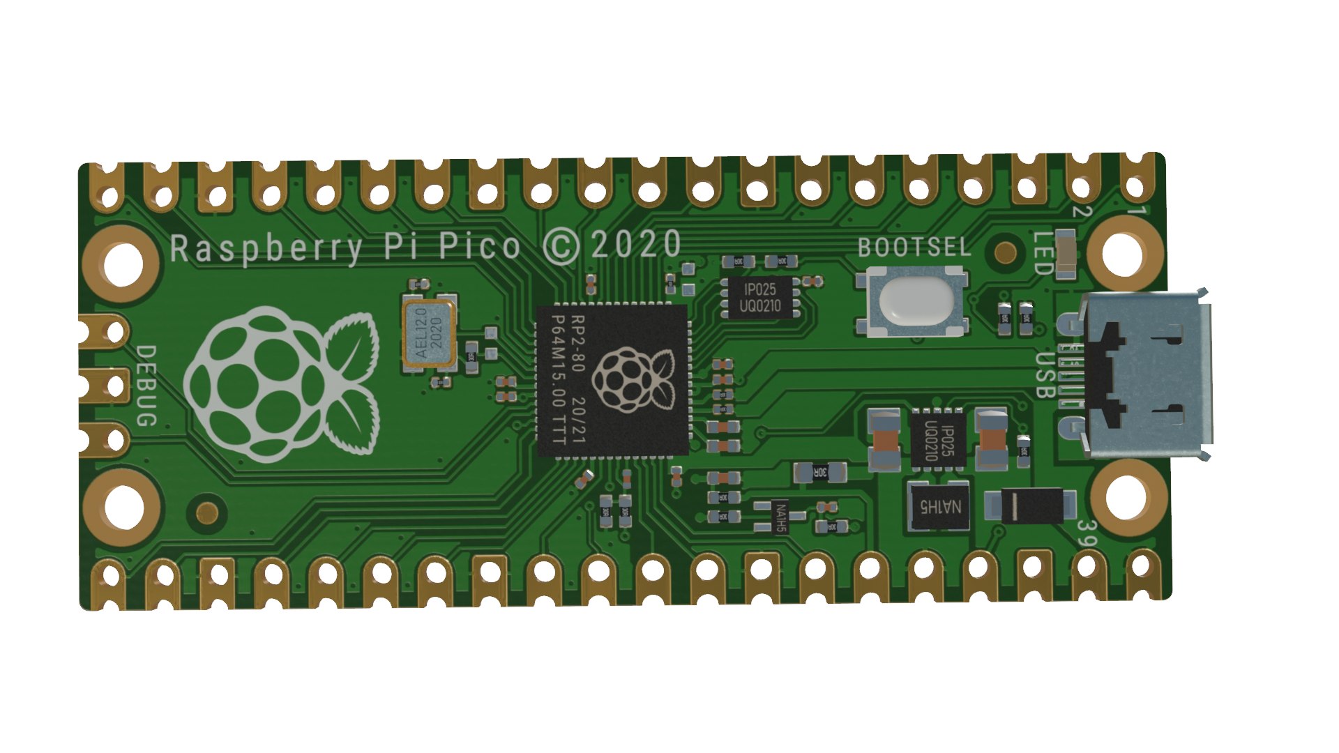 3D RASPBERRY PICO Model - TurboSquid 2339982