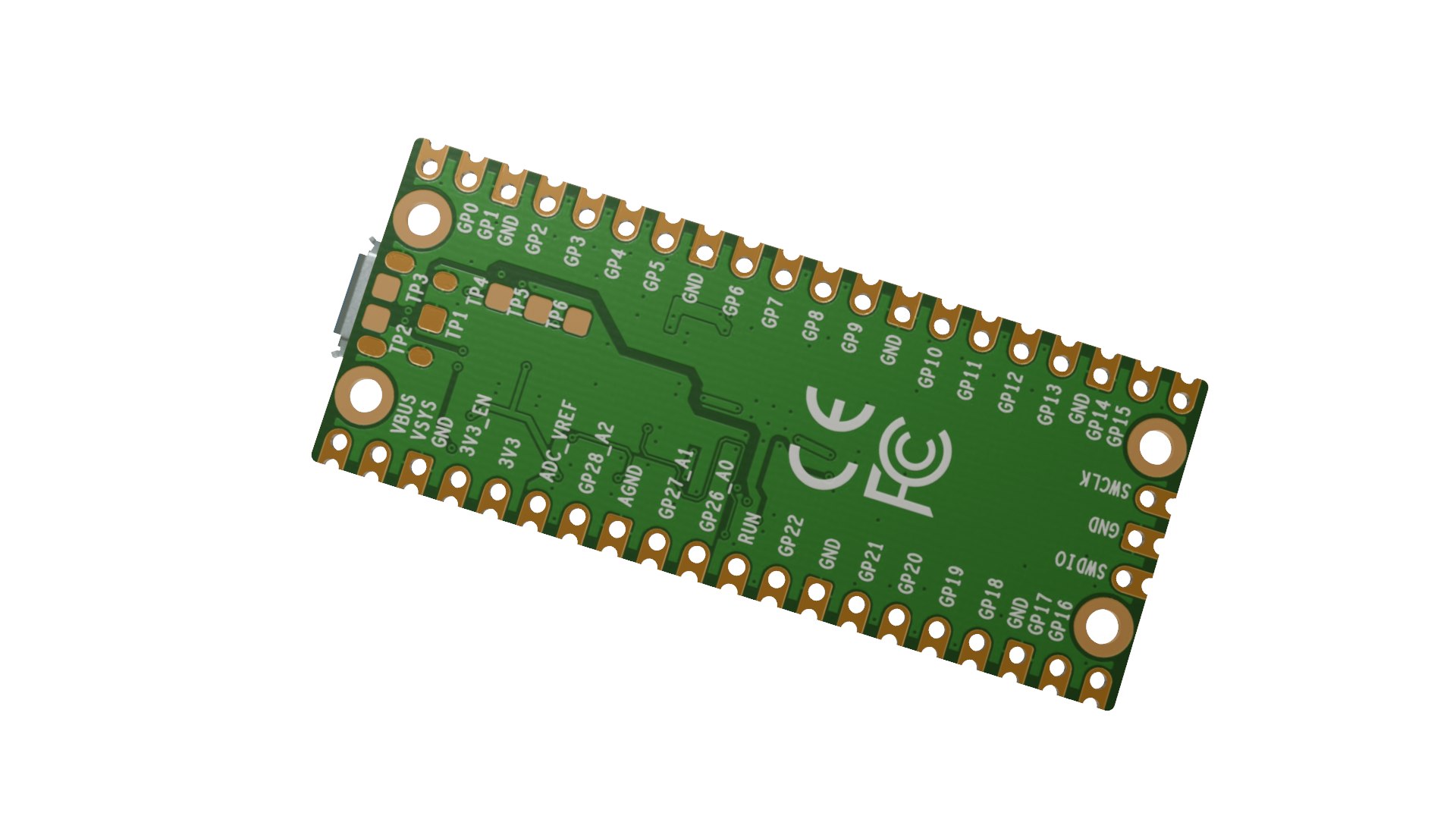 3D RASPBERRY PICO Model - TurboSquid 2339982