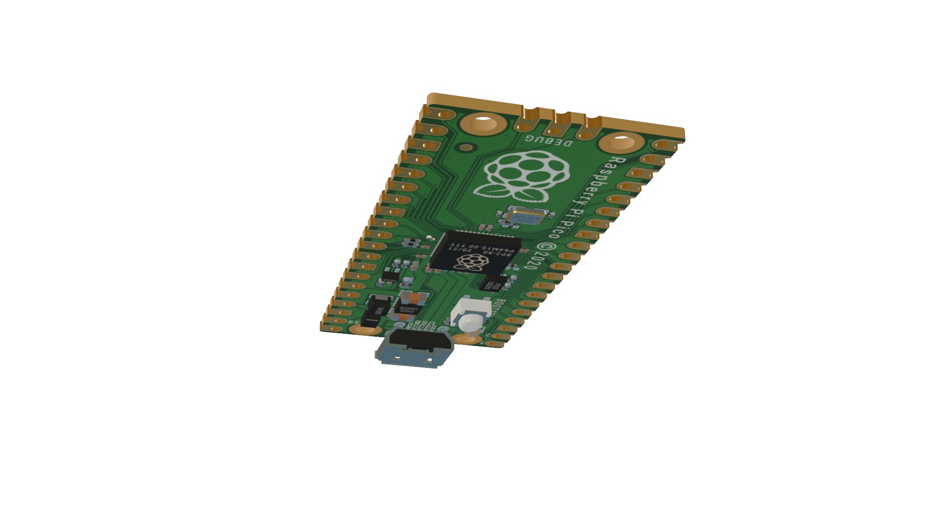 3D RASPBERRY PICO Model - TurboSquid 2339982