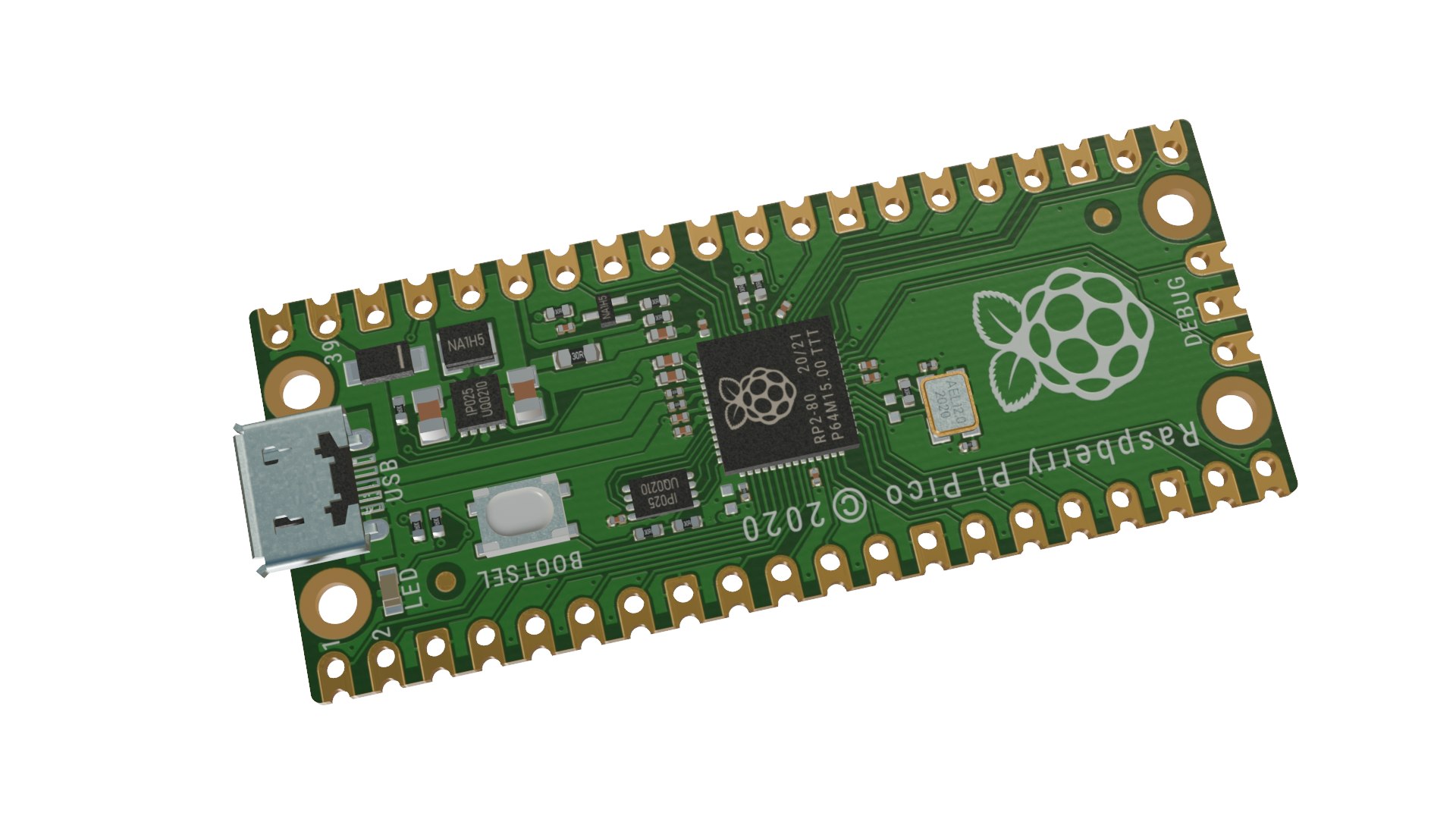 3D RASPBERRY PICO Model - TurboSquid 2339982