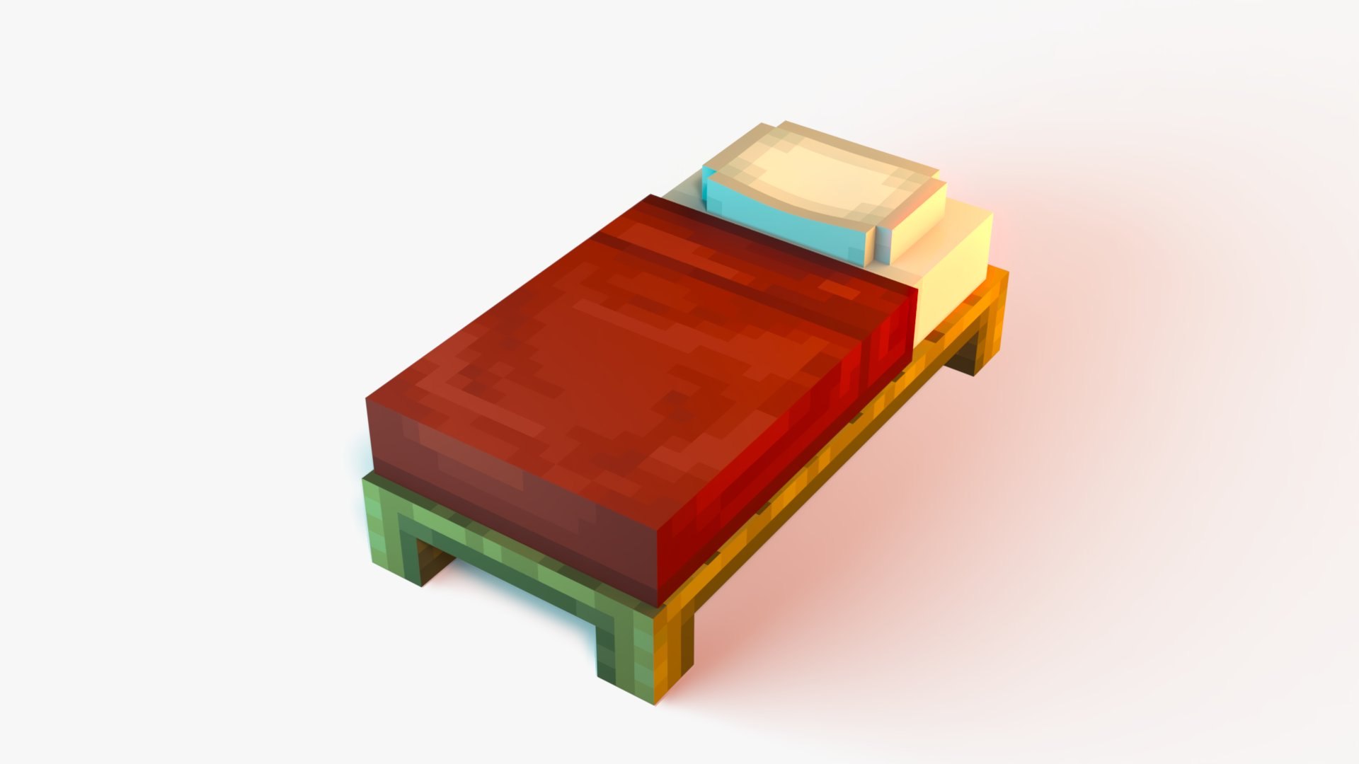3D Model Minecraft Bed Rig - TurboSquid 2494698