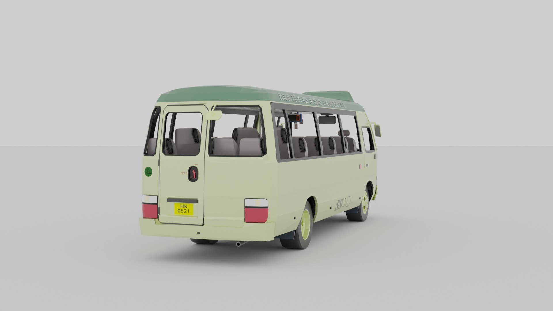 Hong Kong Green Mini Bus Model - TurboSquid 2022429