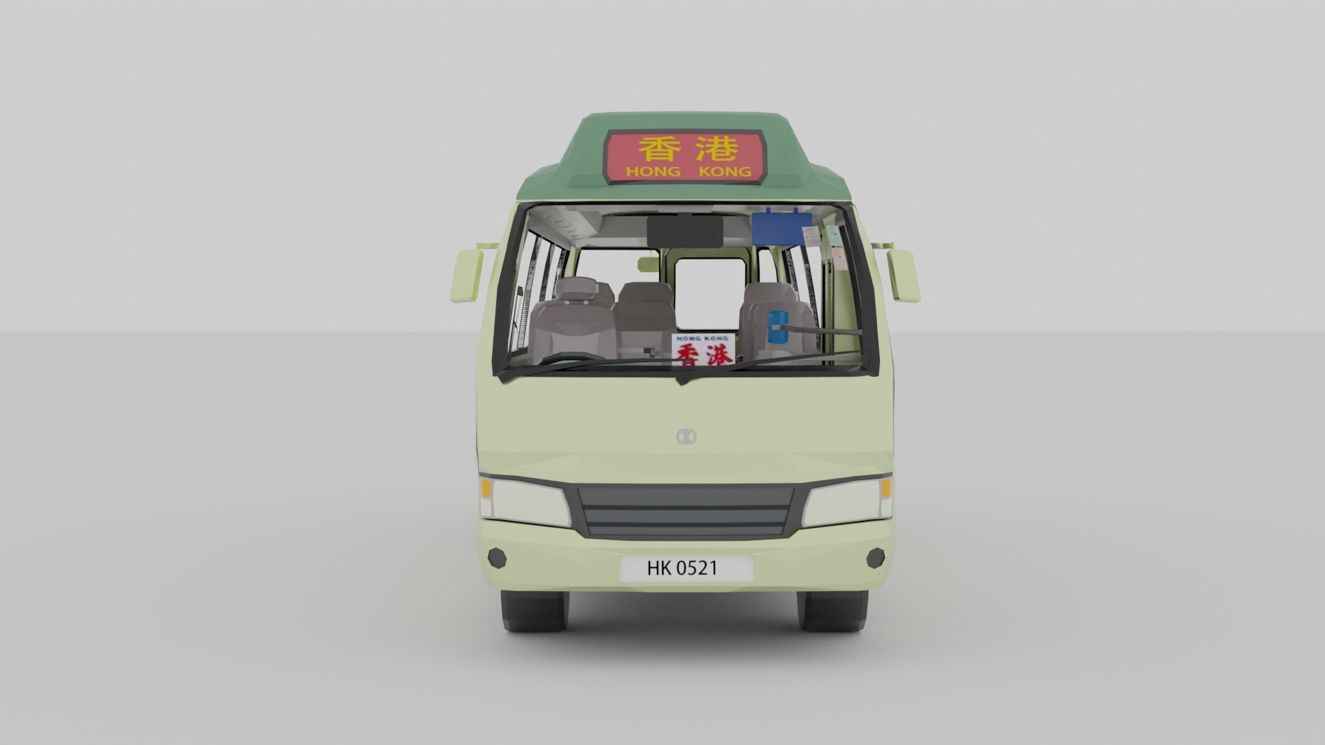 Hong Kong Green Mini Bus Model - TurboSquid 2022429