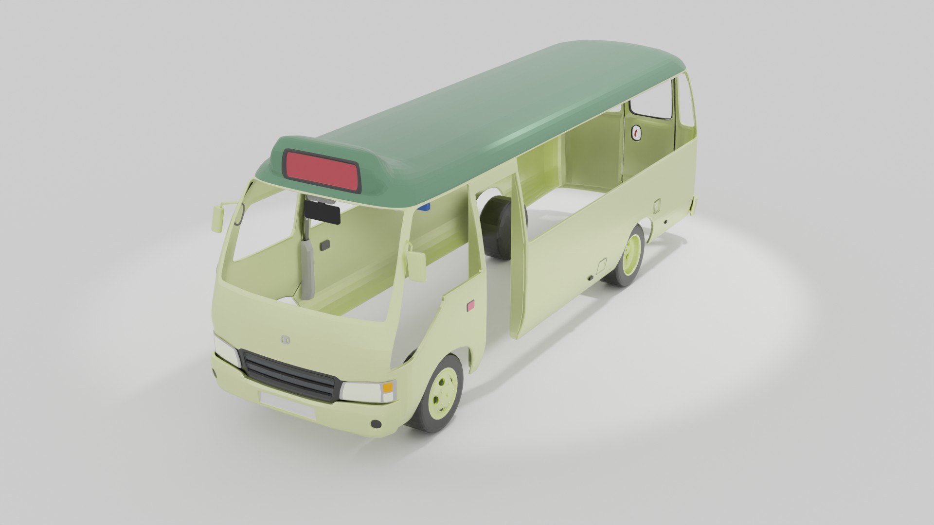 Hong Kong Green Mini Bus model - TurboSquid 2022429