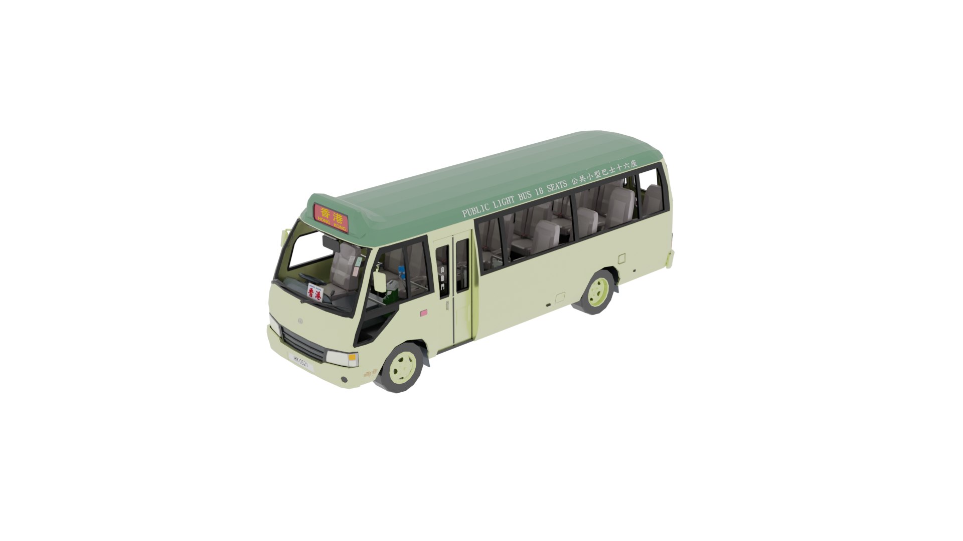 Hong Kong Green Mini Bus Model - TurboSquid 2022429