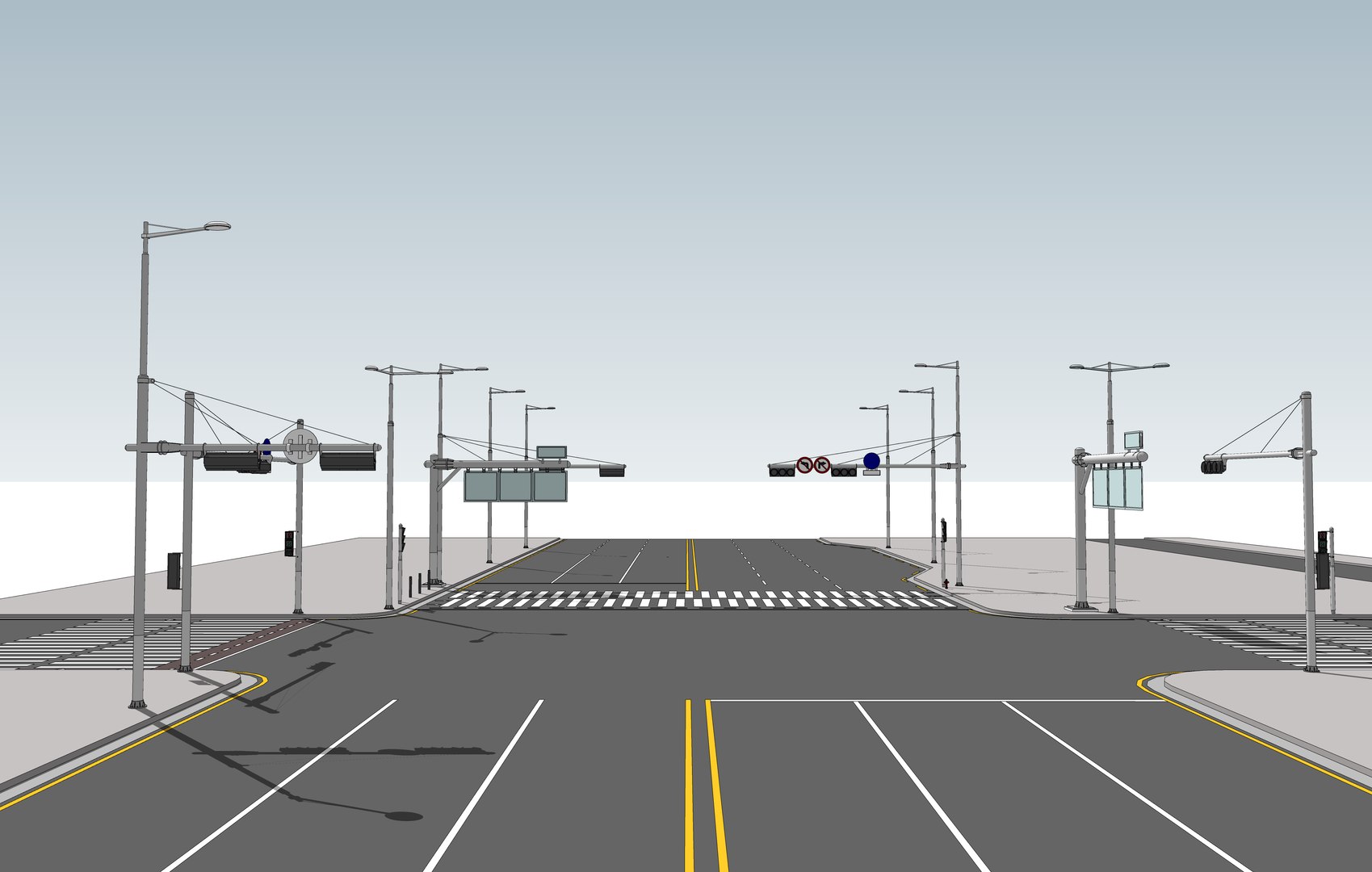 Street Road Traffic 3D Model - TurboSquid 1423716